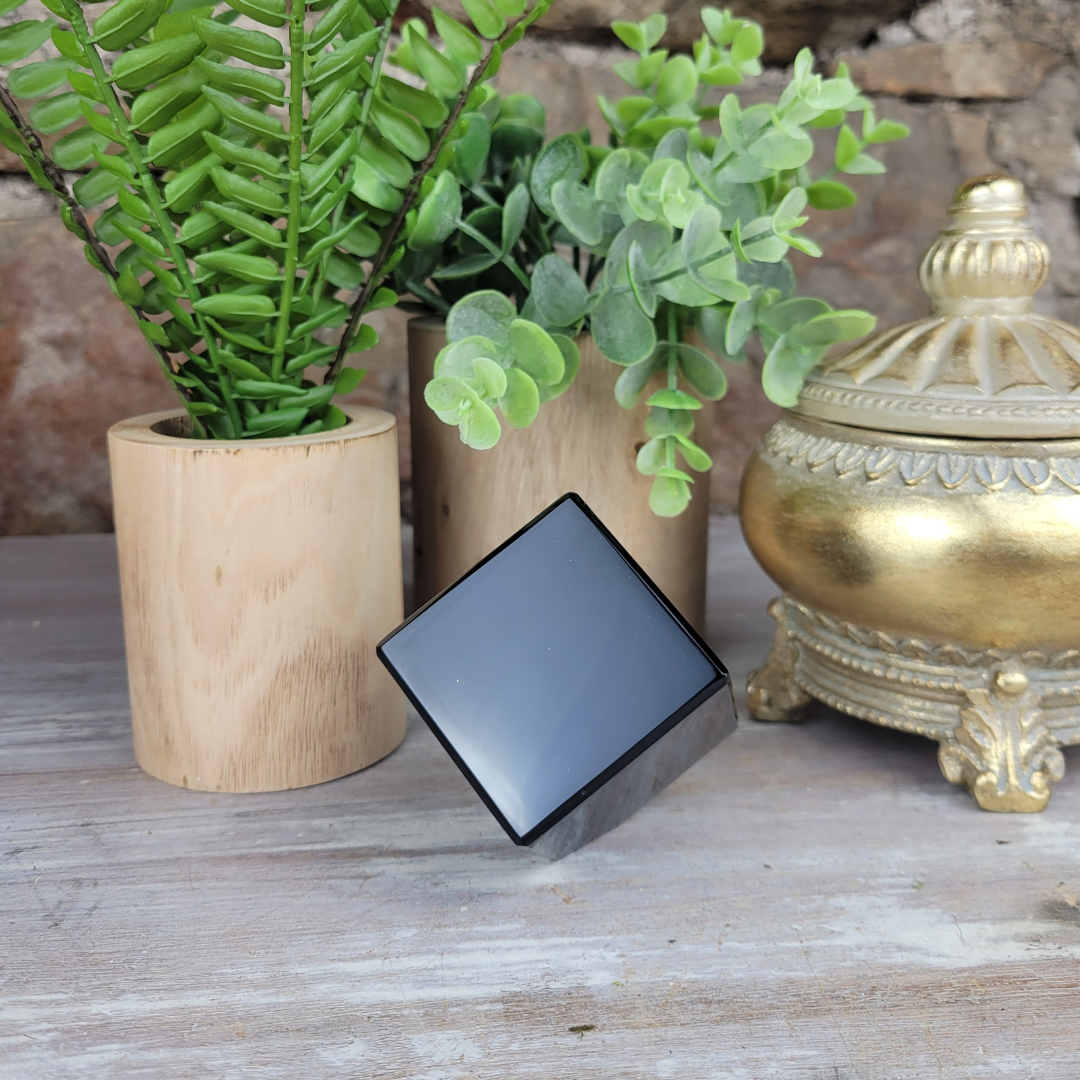 Obsidian Cube Truncated 2 x 2" – Crystal Joys
