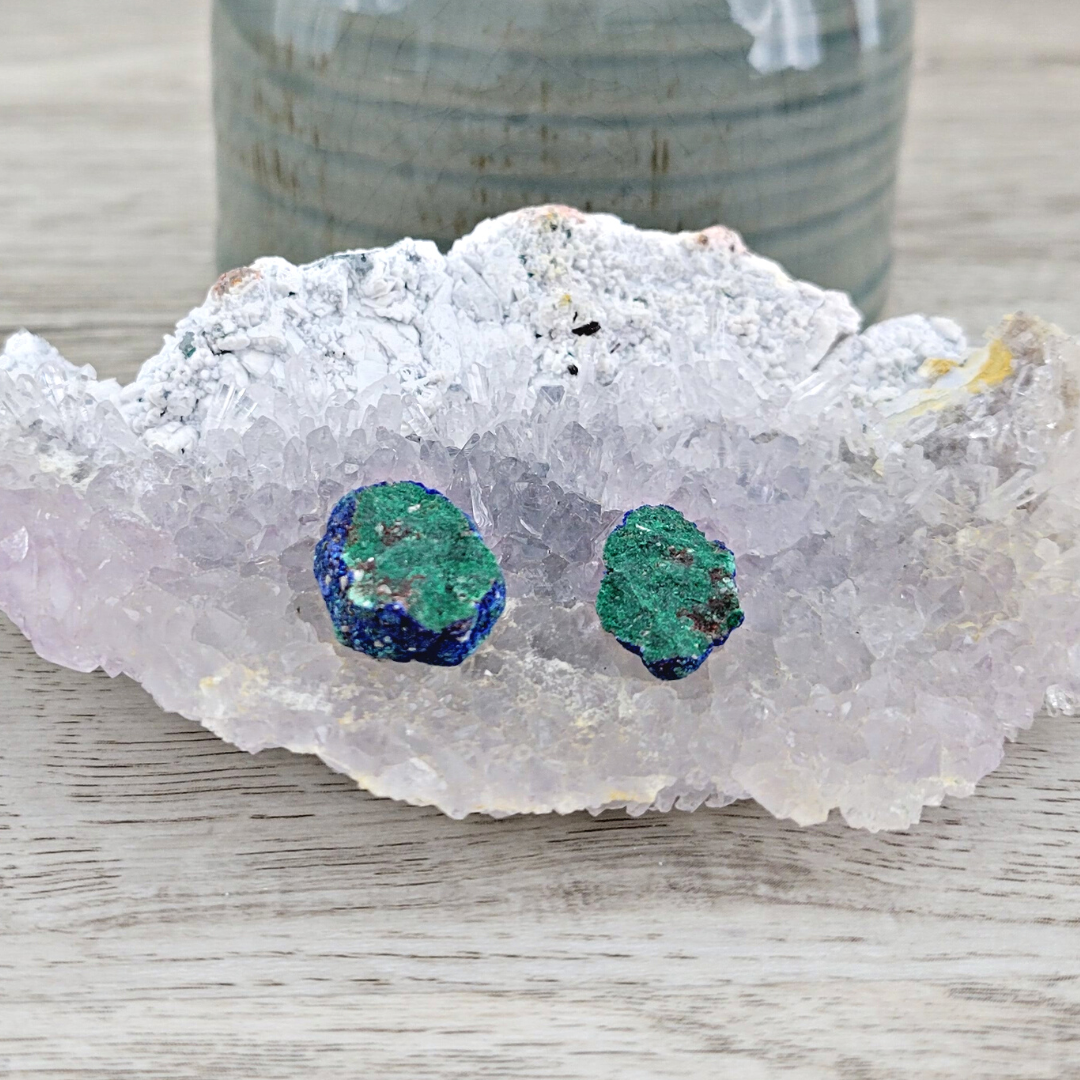 Azurite Blueberry Geode Pair from 4-20mm in size – Crystal Joys